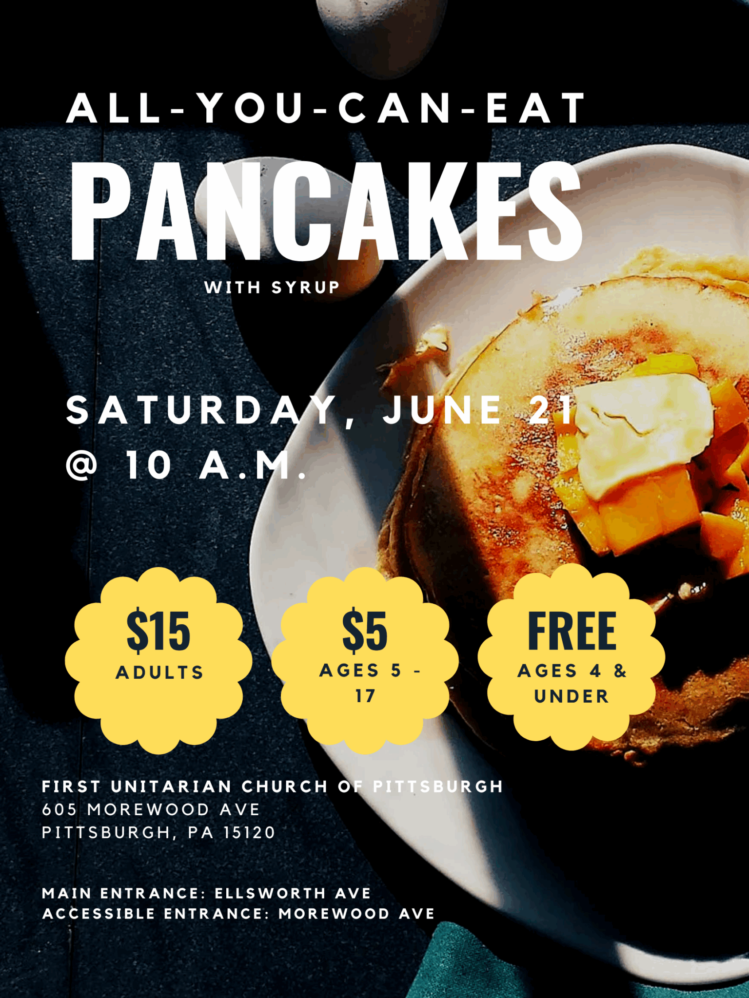 ALL YOU CAN EAT PANCAKE BREAKFAST & RAFFLE - First Unitarian Church of ...