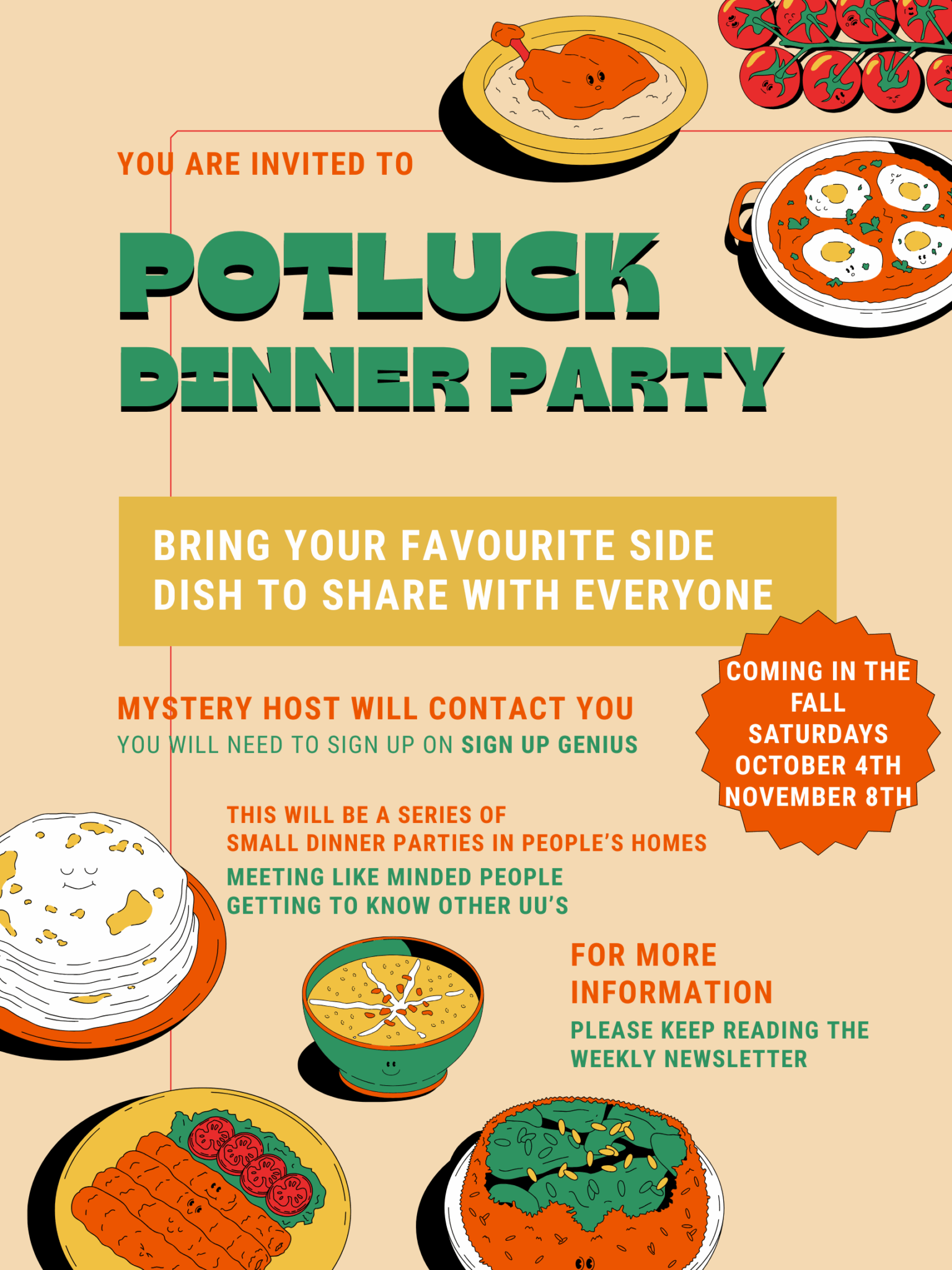 Intimate Dinner parties in the Fall - First Unitarian Church of Pittsburgh